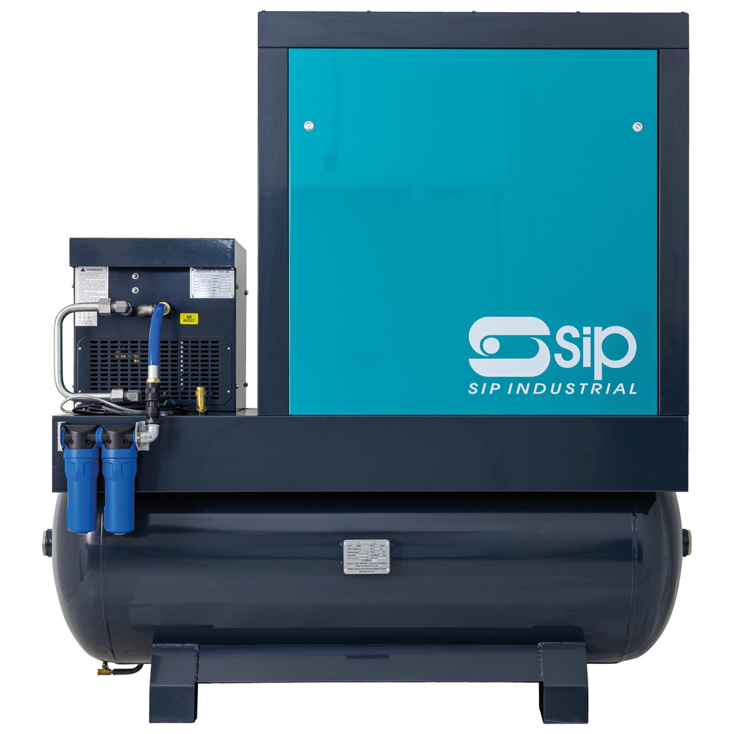 SIP VSDD/RD 15kW 8bar 500ltr Screw Compressor - SIP Machinery Europe ...